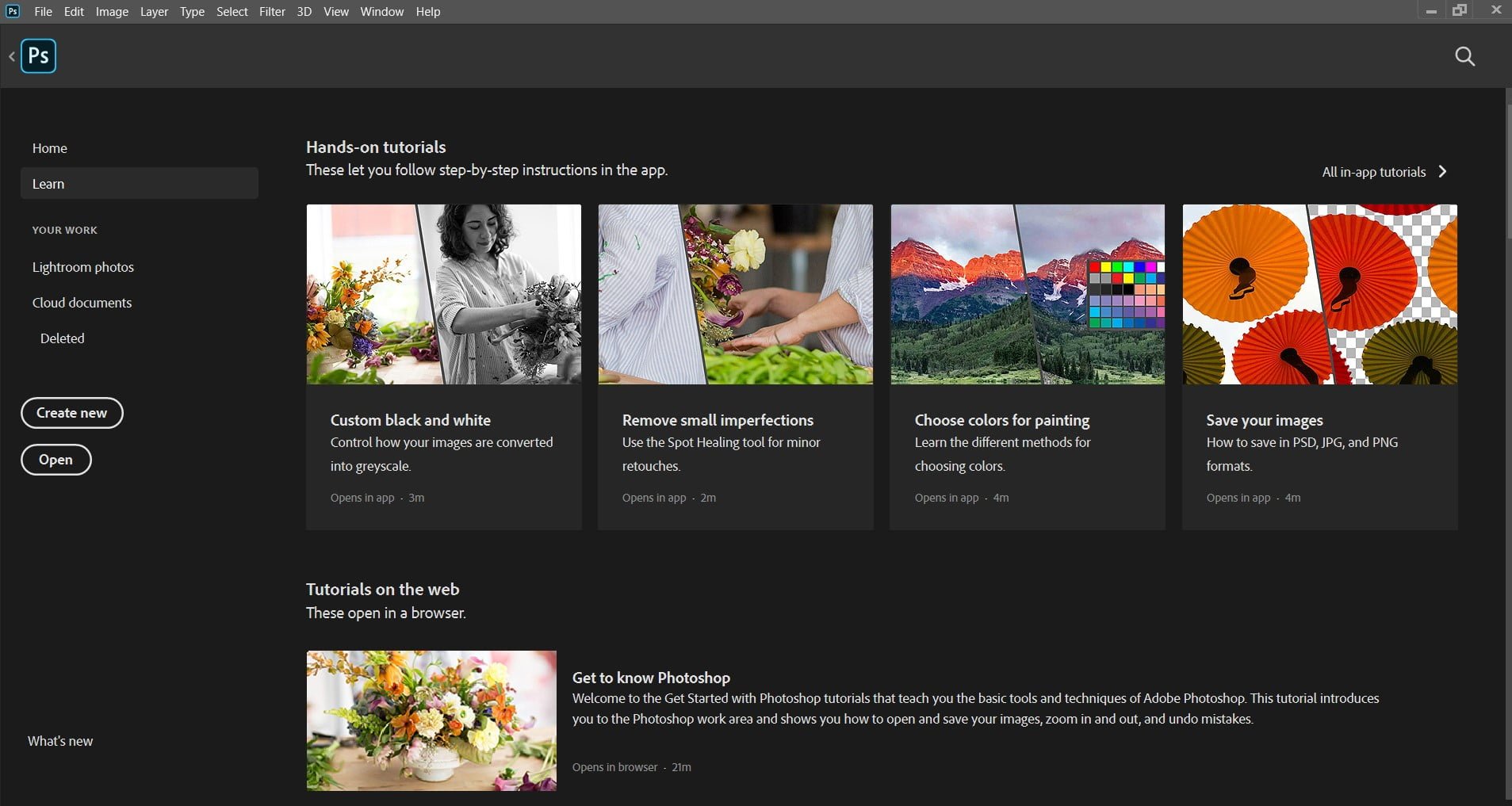Learn Home Screen in Photoshop: Best Beginner's Guide!