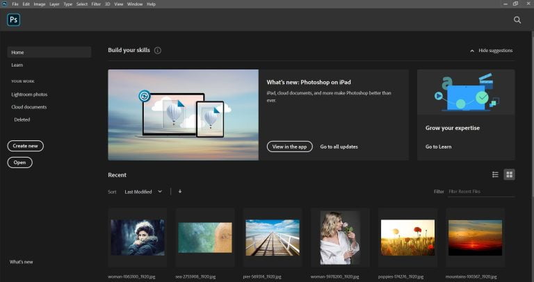 Learn Home Screen in Photoshop: Best Beginner's Guide!